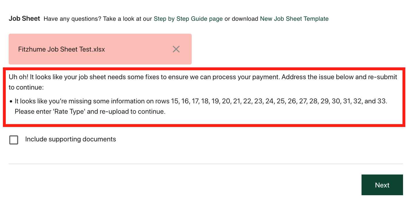 Job Sheet Troubleshooting: Missing Information – RigUp